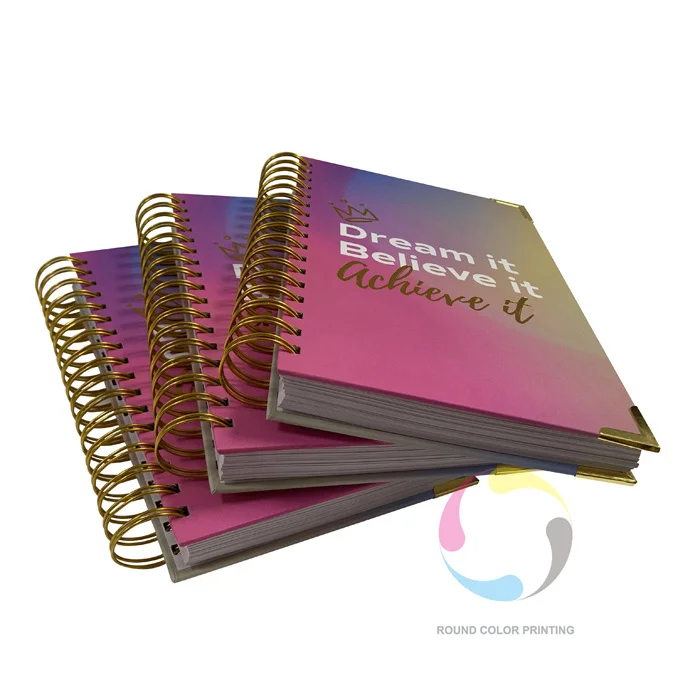 A5 Planner Custom Diary Printing Journal Gold Foiling Stamping logo ...