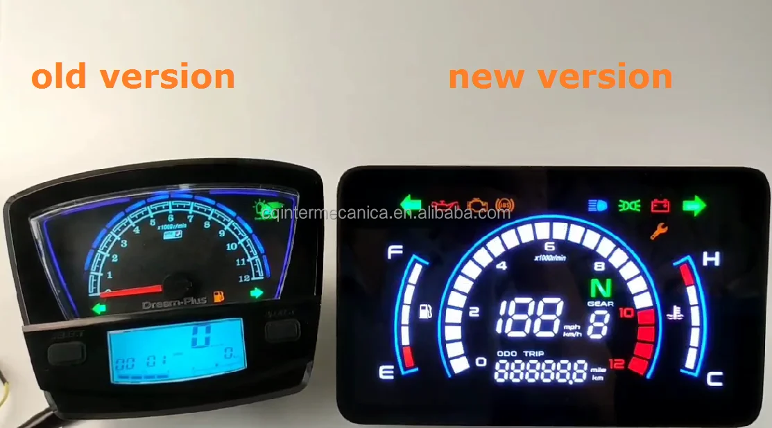 Ex5 Motorbike Digital Meter - Reliable Odometer & Speedometer