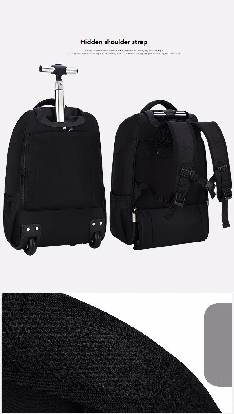 Trolley Luggage Wheeled Backpack - Rolling Backpacks 2 Wheels
