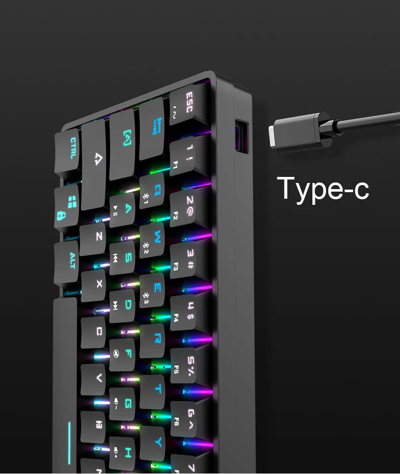 Qiyu Rgb Teclado Gamer Layout Custom Type-c Wired Bluetooth Mechanical ...