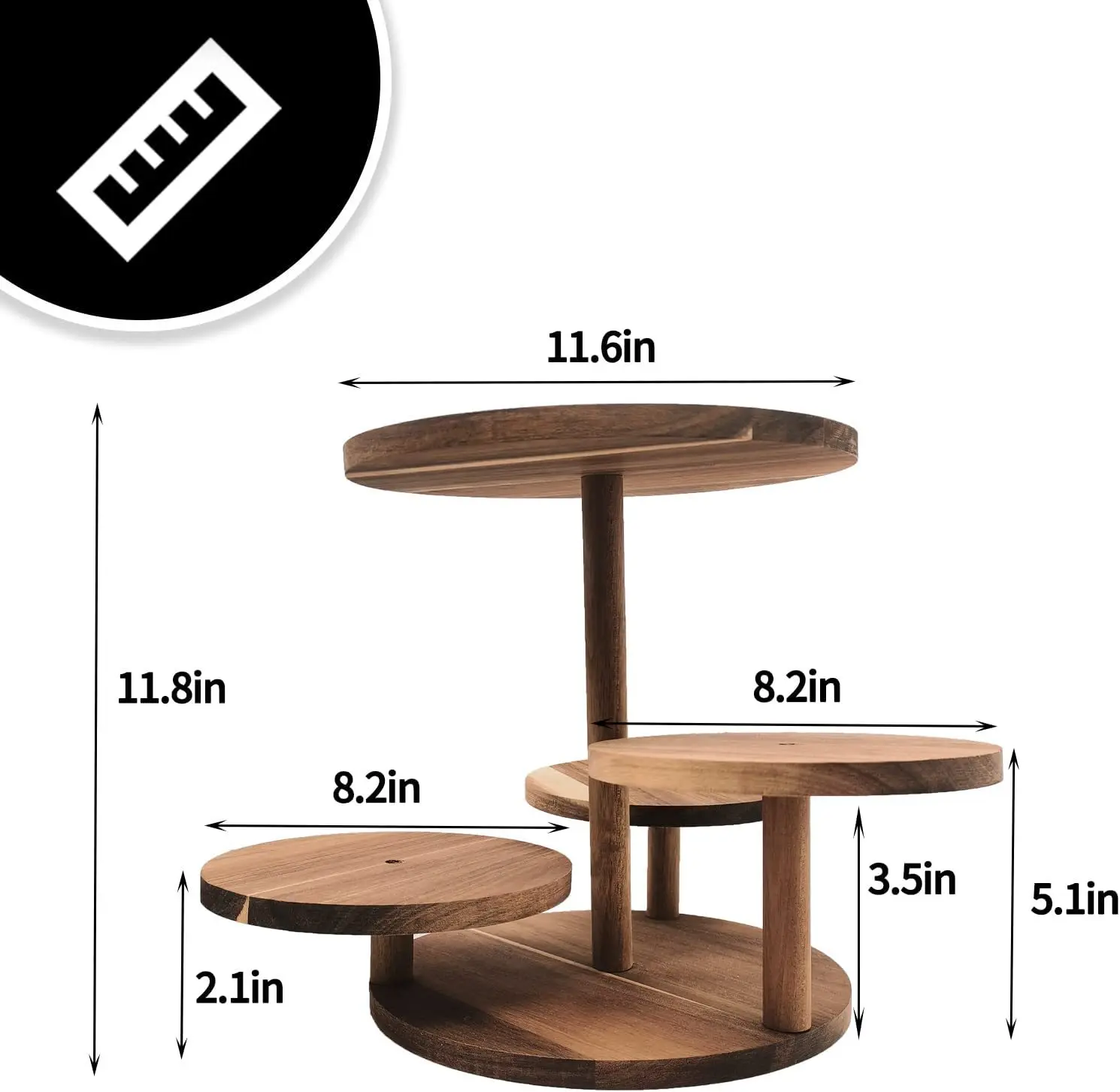 Multilayer Wood Stair Shelf Table Display Stand Rack Portable Wooden ...