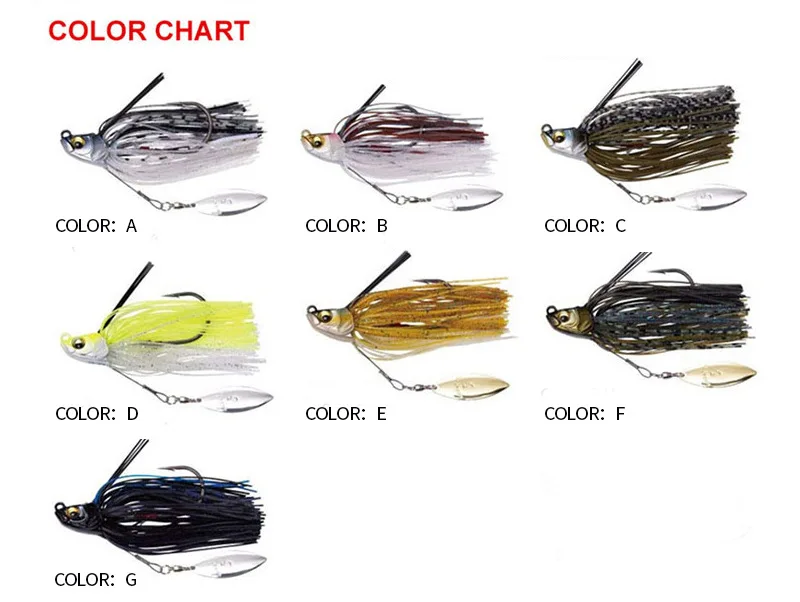 New 90mm/13g Skirts Fishing Lures Lead Fishing Jigs Head Buzz Bait ...