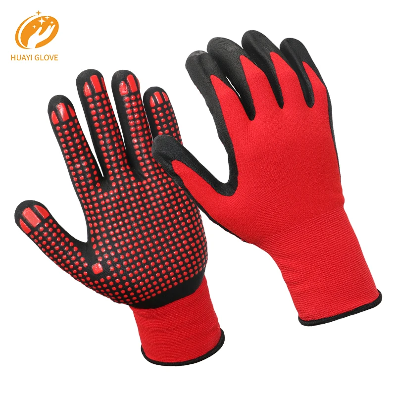 Manufacture Breathable 15 G Micro Foam Nitrile Coated Gloves Slip Resistant Micro Nitrile Foam ...