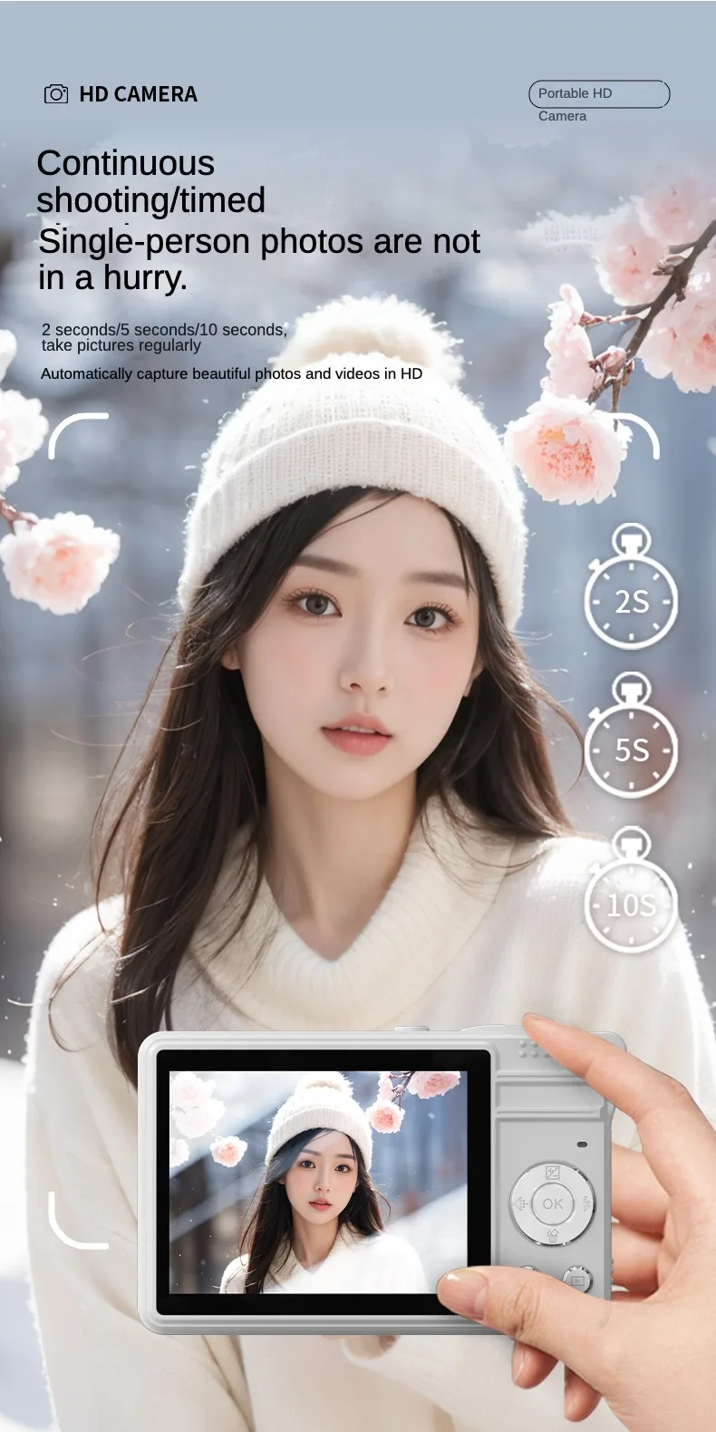 Adult Students AF Focus Zoom Photo Camera Cmos SLR Camera Vlog Mini ...