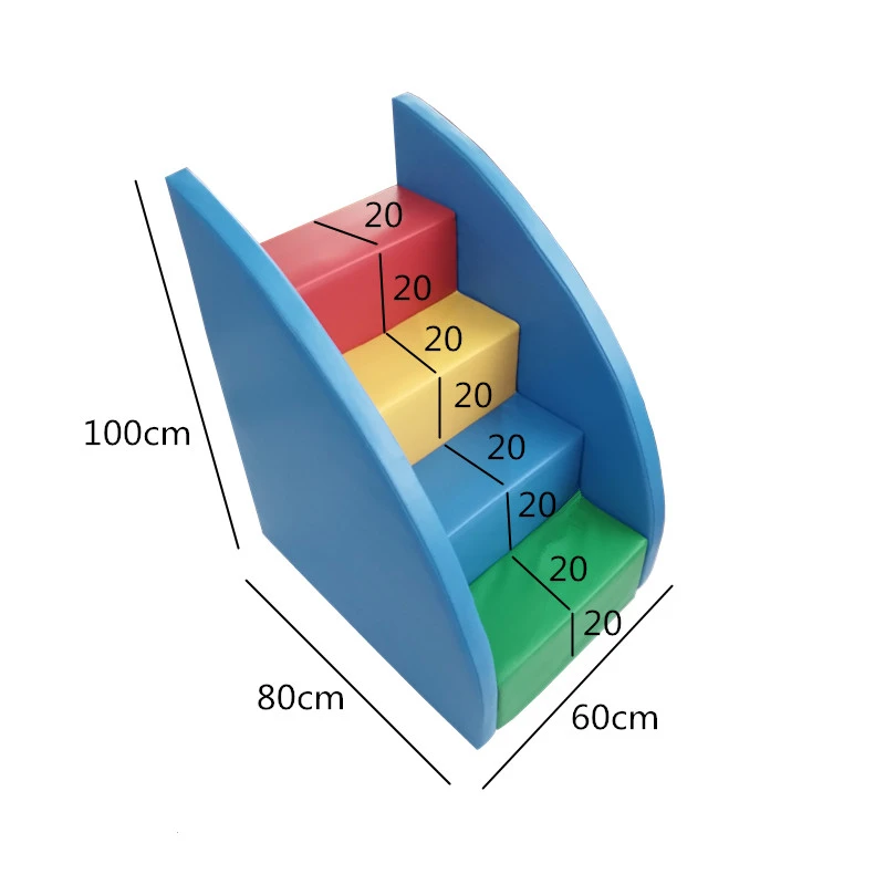 Super Soft Three Stair Step Crawling Stairs for Babies