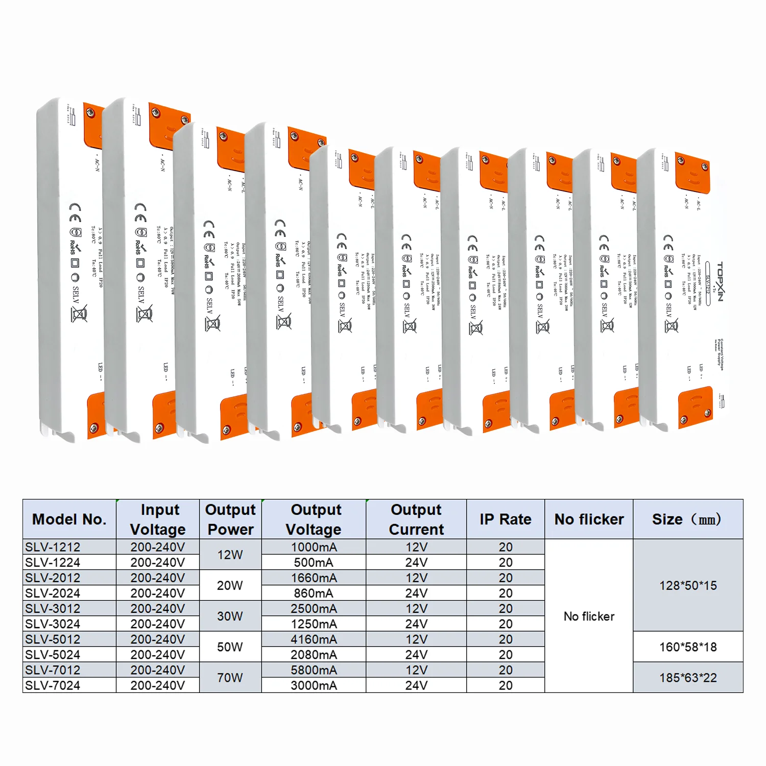 12v 50w Dc Lighting Switching Power Supply 24v 12w 20w 30w 70w Ac 200 ...