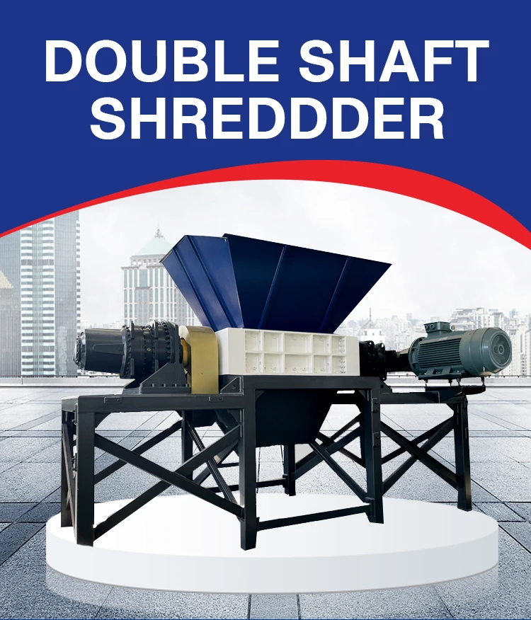 2025 High Quality Double Shaft Shredder Heavy Duty Metal Crusher Wood ...