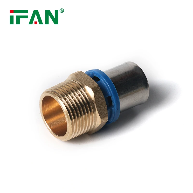 IFAN Manufacturer PEX Al PEX Fittings Red Color 16-32mm Brass Press Plumbing PEX Fittings ...