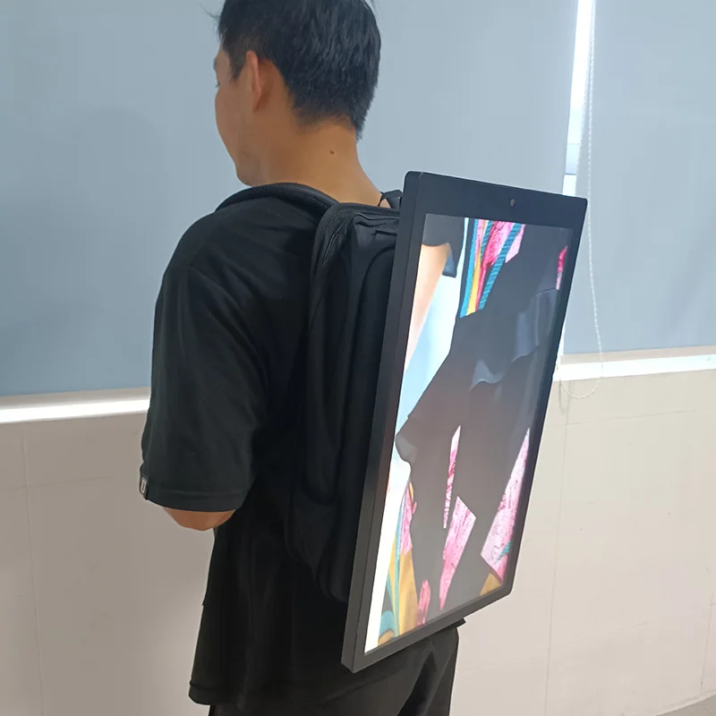Outdoor Walking Backpack with 27 Inch LCD Advertising Player