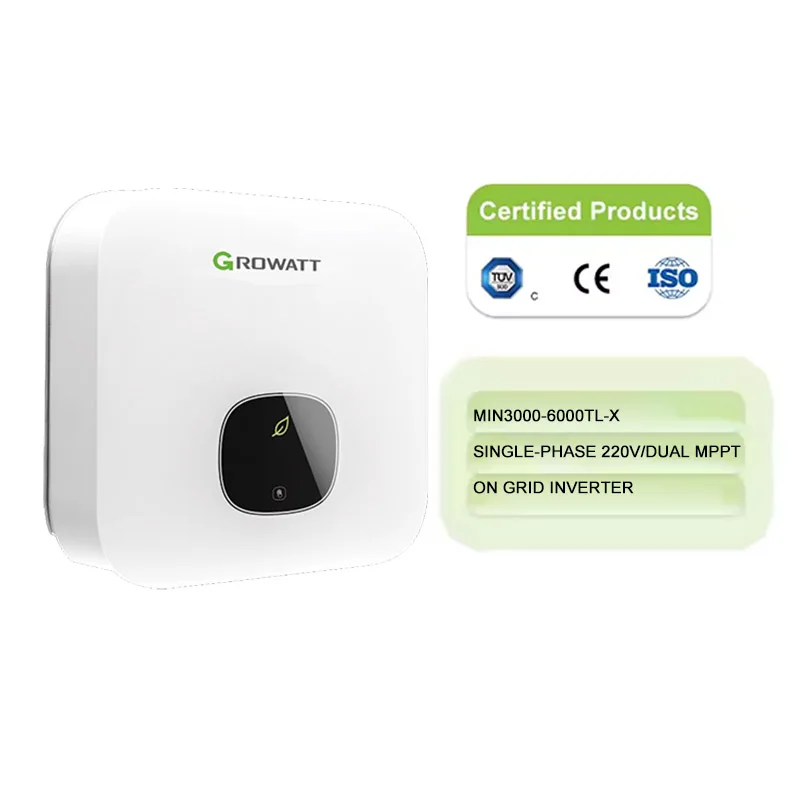 Growatt On Grid Inverter Min6000 Tl-xh Single Phase 5kw 6kw 10kw Solar System Inverter - Buy ...