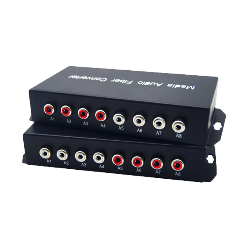 1-16 Channel RCA Audio to Fiber Converter Transmitter Receiver Kit over ...