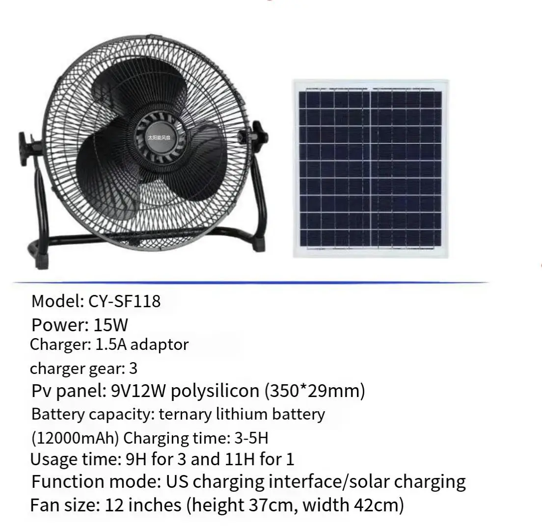 New Product Modern Housing Outdoor Solar Rechargeable Solar Fan With ...