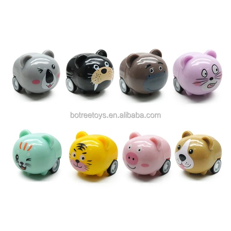 8 Models Cartoon Animals Pull Back Car Vehicle Toys Gifts Wholesale ...
