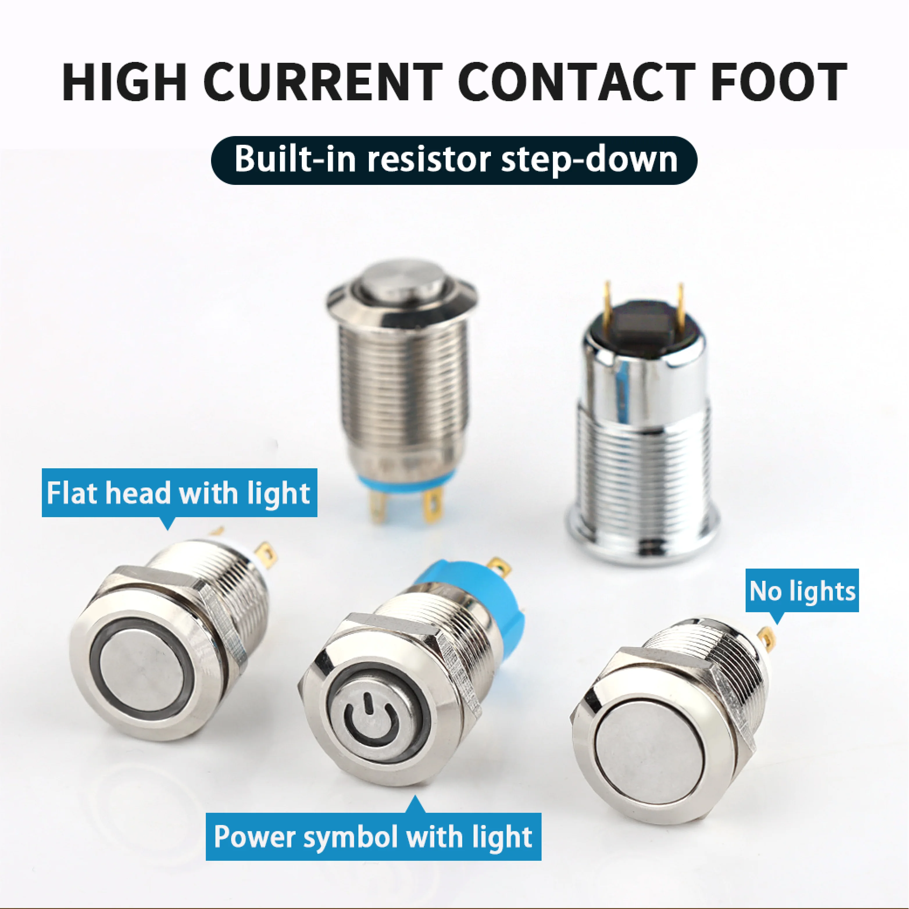 Ip67 Saklar Tombol Tekan Reset Otomatis 12mm,Tombol Komputer Tombol ...