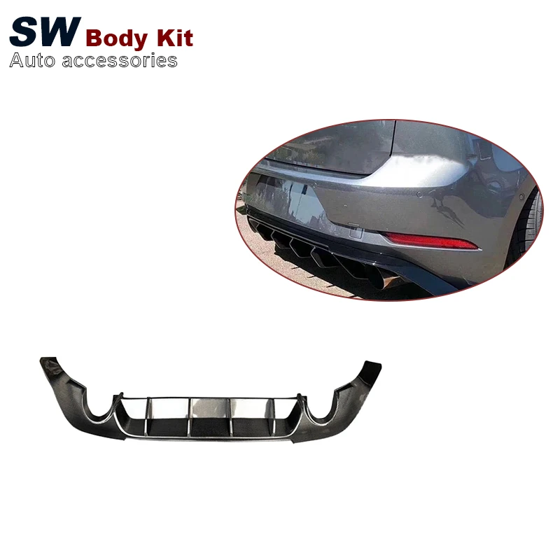 Carbon Fiber Rear Bumper Diffuser for Volkswagen Golf 7.5 GTI MK7.5 ...