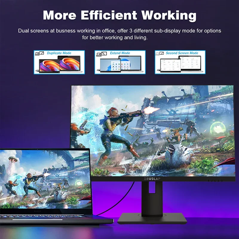 Zeuslap 27 Inch 2k 165hz Led Screen Qhd Gaming Smart Tv System Monitor ...