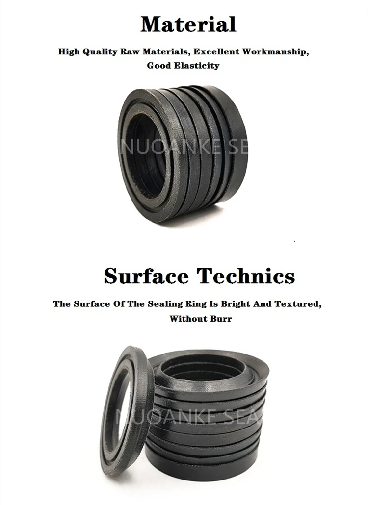 V Packing Seal Fabric NBR FKM Combined V Ring Seal Set Hydraulic ...