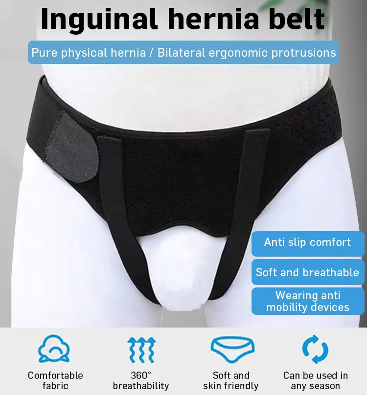 Men's Single Double Inguinal Hernia Truss - Support & Comfort