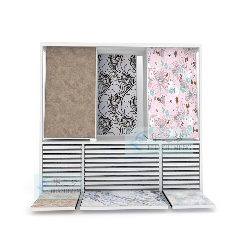 Custom wallpaper display rack tile displays cabinet drawer wall paper ...