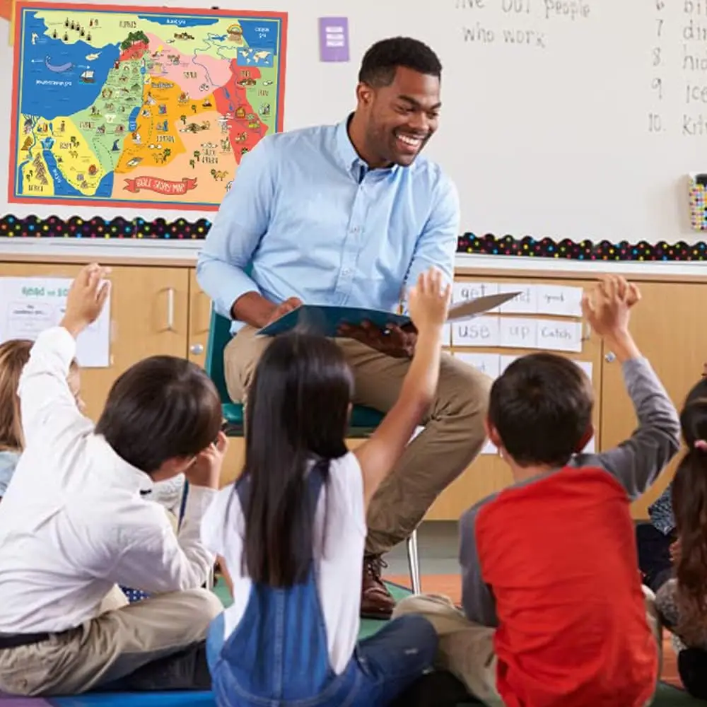 Custom Bible Story Map Poster for Home Church or Sunday School