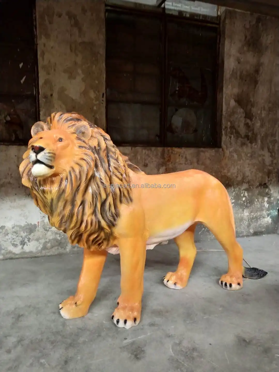 Custom Life Size Lion Statue - Hand-Made Resin Sculpture