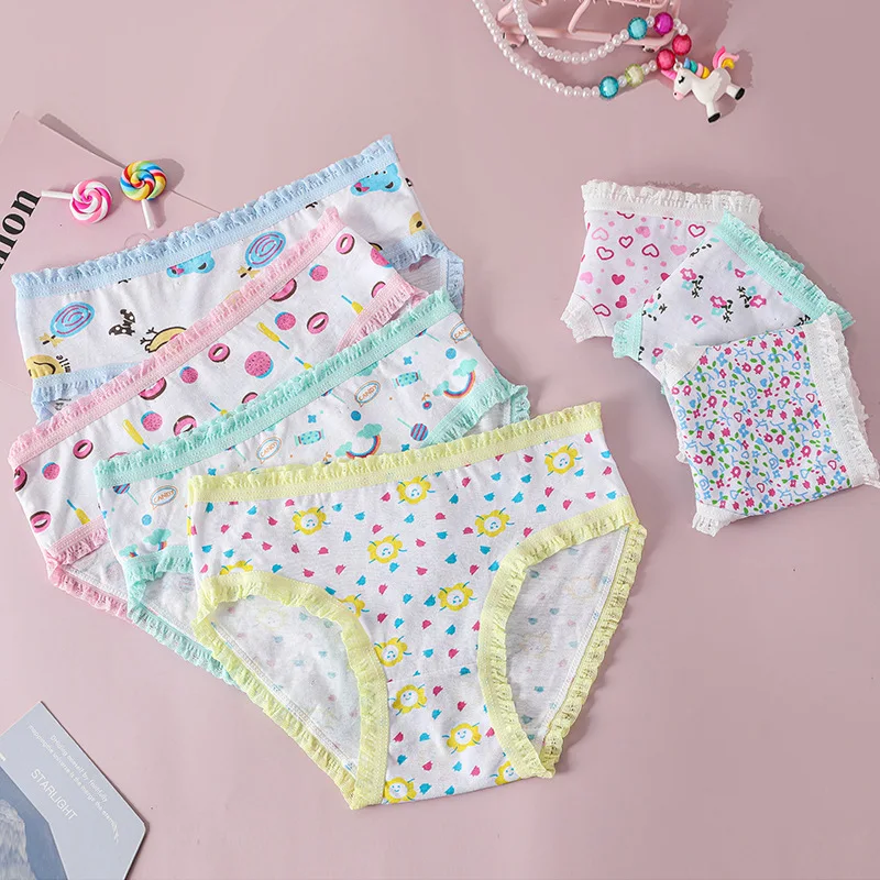Custom 100% Cotton Girls Panties Cute Children's Boxer Briefs ...
