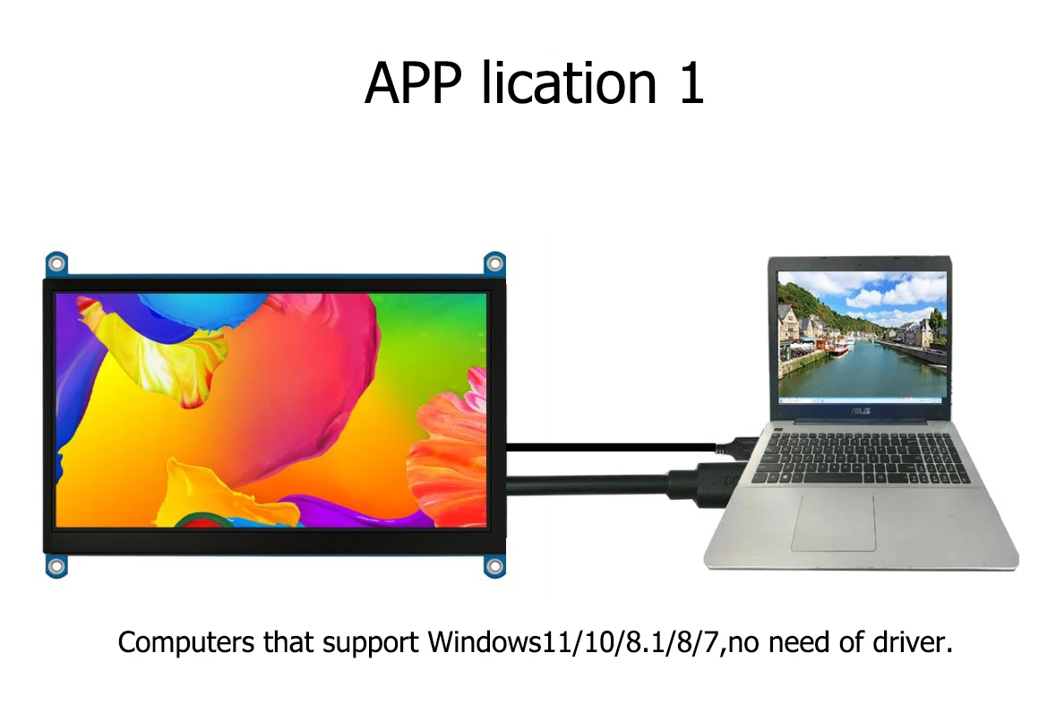7 Inch HD Touch Screen for Raspberry Pi - Full Viewing Angle