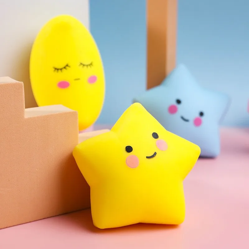 Rainbow Stars Squishy Stress Ball Squishy Toy Star Sensory Fidget ...