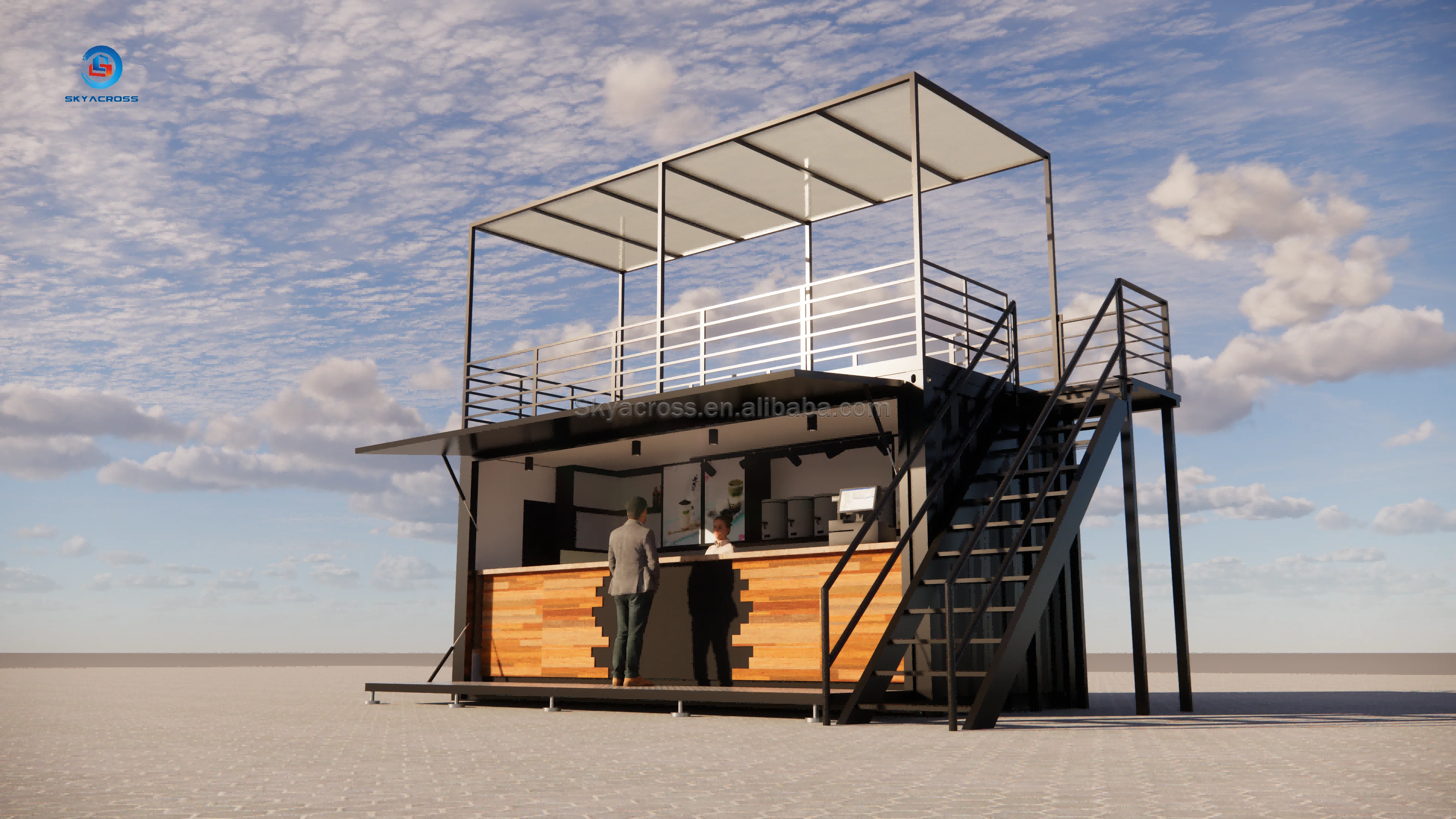 Mobile Pop-up Coffee Shop Container Design 20ft Prefabricated Food ...