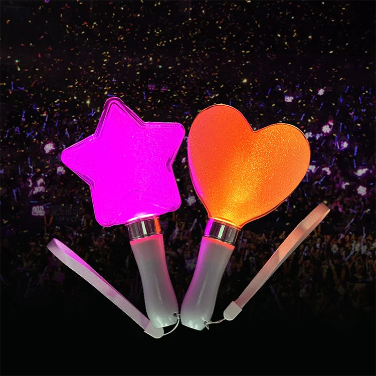 Led Heart Stick High Quality Party Rave Flashing Light Up Glow Sticks ...