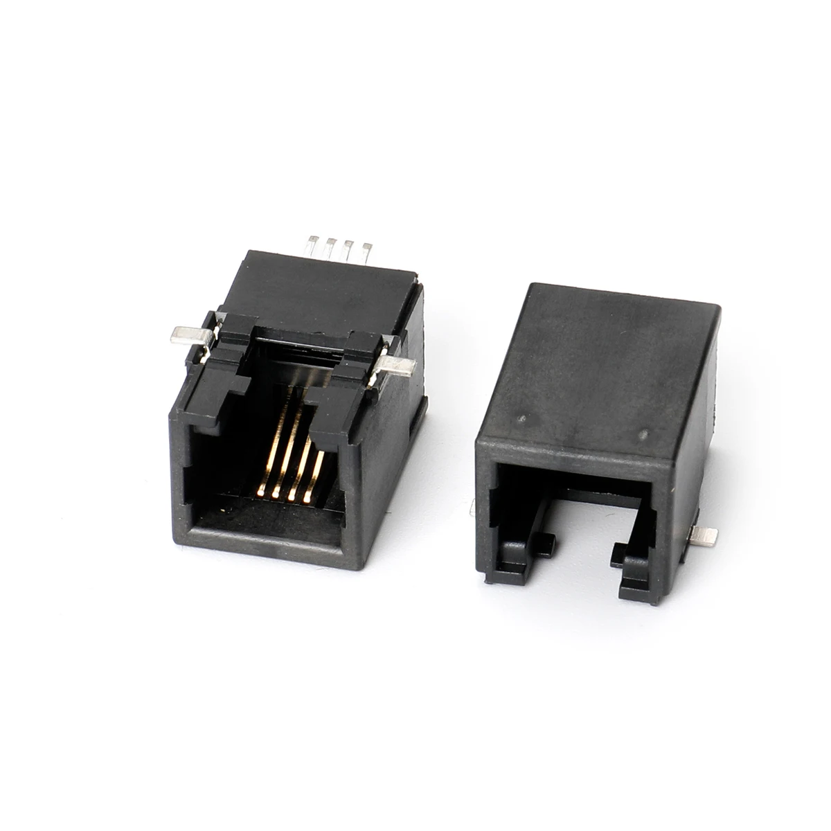 1 Port Smt Rj45 Connector Female Black 8pin Network Ethernet Rj45 ...