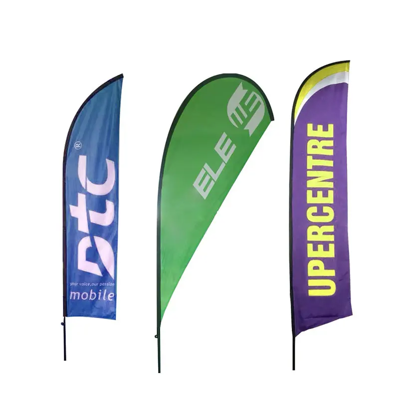 Outdoor Flying Polyester Banner Teardrop Tear Drop Flags Beach Feather ...