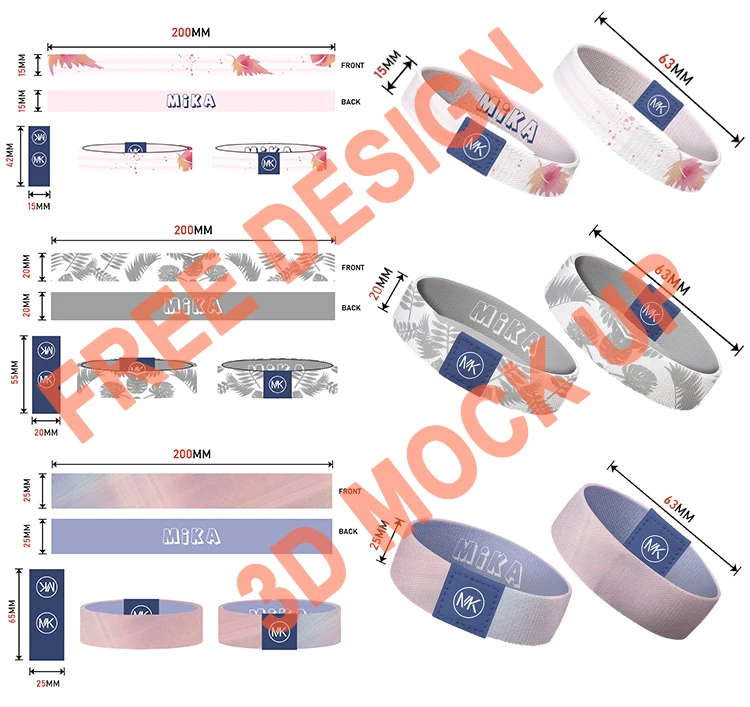 Wholesale Polyester Stretch Custom Bracelets with NFC