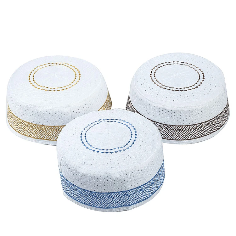 Traditional Islamic Muslim Caps Dubai Saudi Arab Embroidered Prayer ...