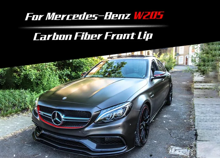For Mercedes Benz W205 C43 C63 2014+ Bb Style Carbon Fiber Front Bumper ...