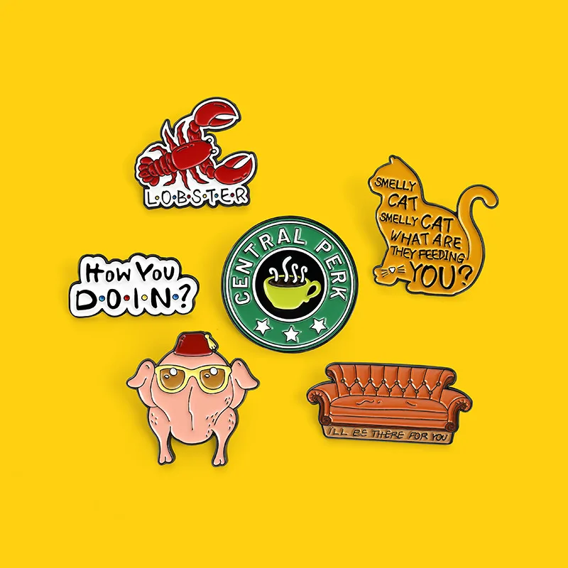 Friends How You Doin Enamel Pin Custom Smelly Cat Sofa Lobster Turkey ...