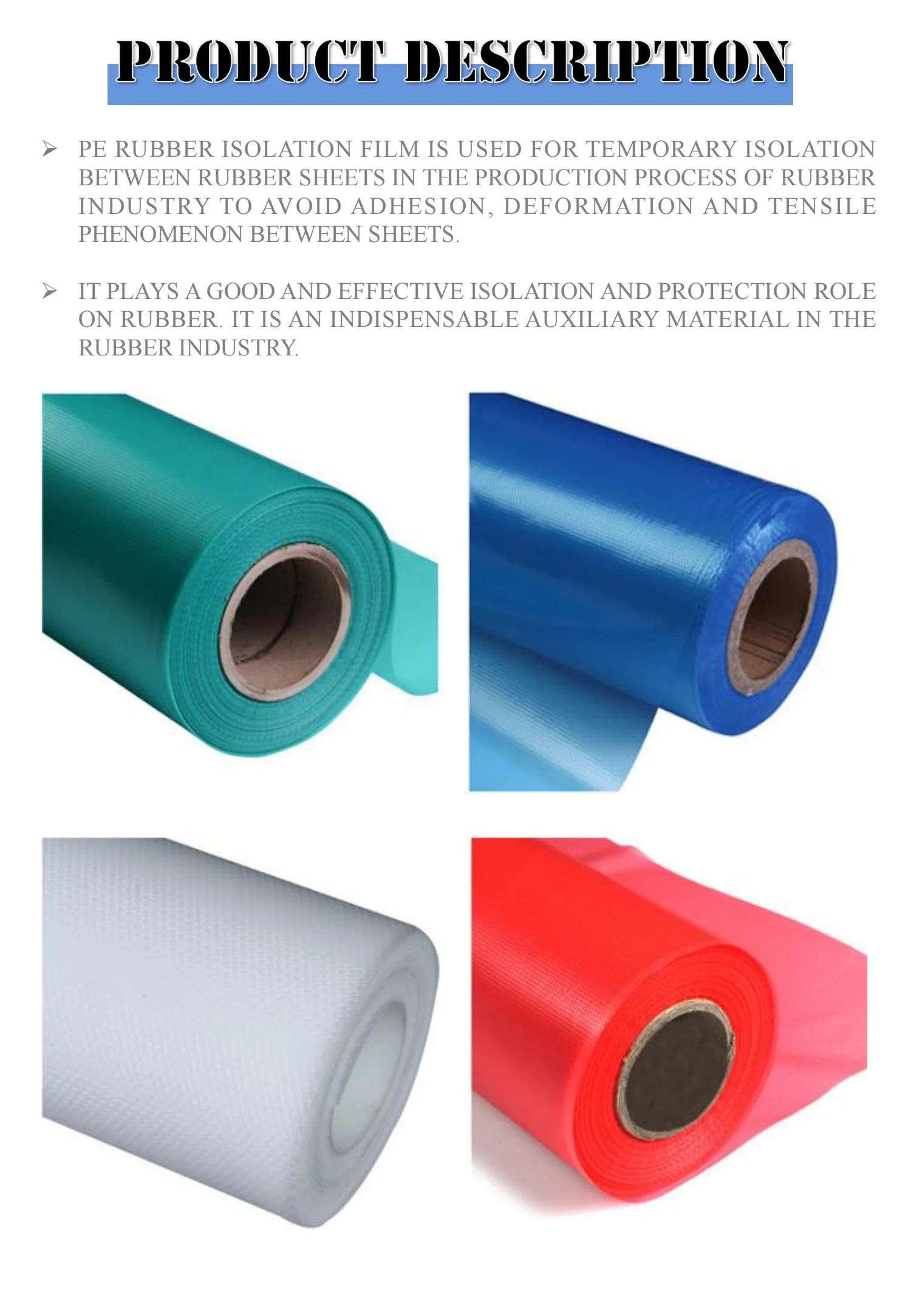 Supply Colored Polyethylene Embossed Plastic Film For Rubber ...
