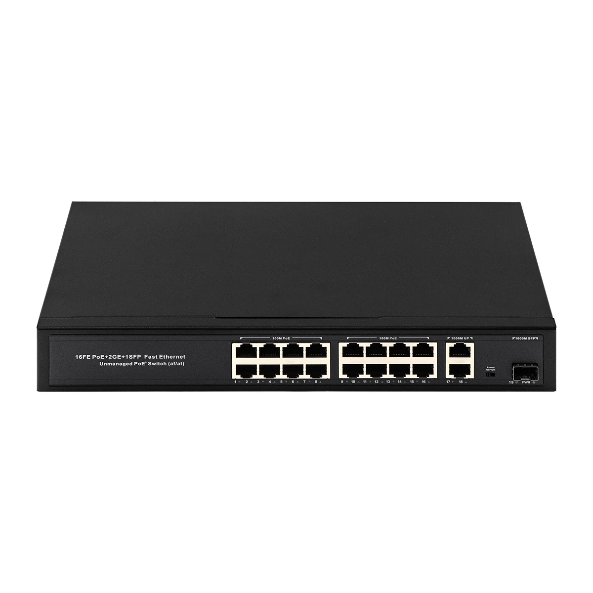 10/100mbps Poe-pse Ethernet Switch 16 Poe Ports 2 Gigabit Network Ports ...