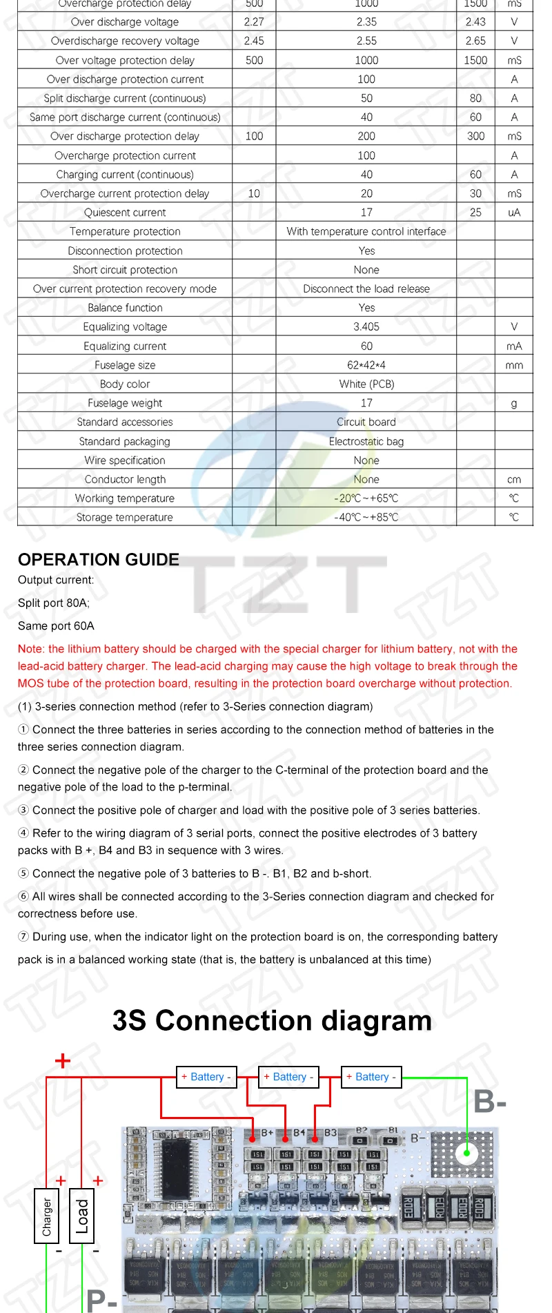 3s/4s/5s BMS - Reliable Li-Ion Battery Protection Circuit