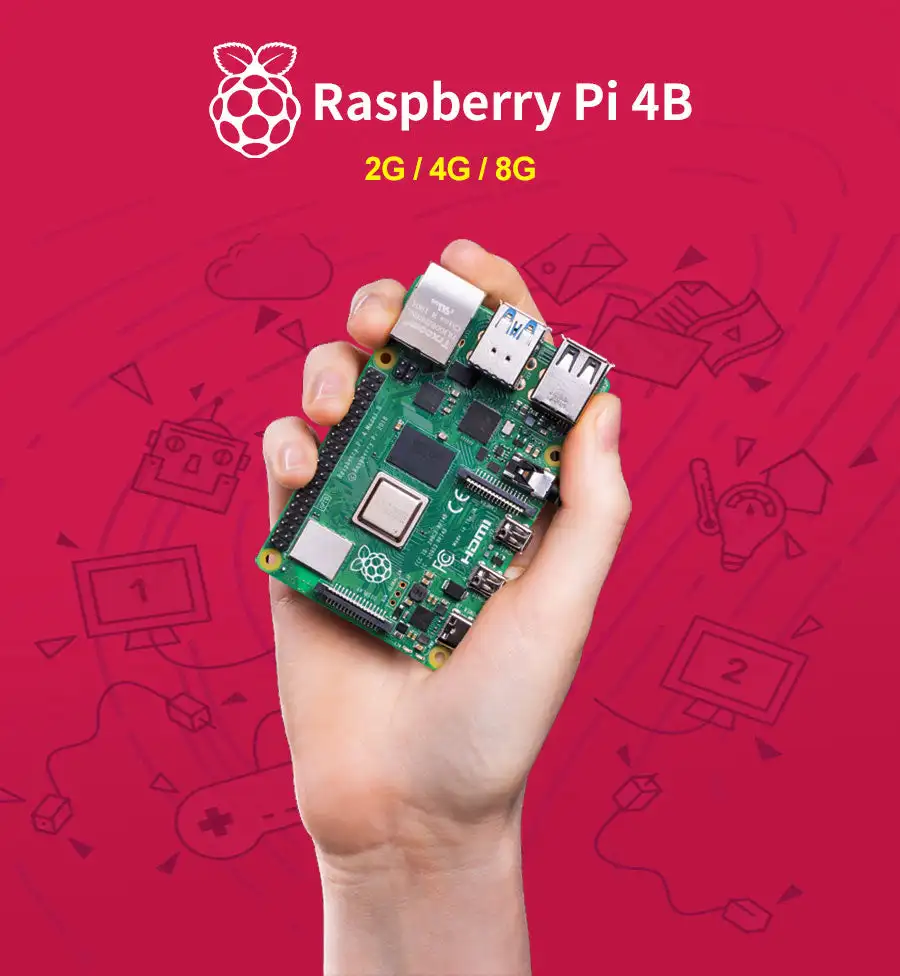 Raspberry PI 4 Model B 8GB Development Board 4th Generation Starter Kit ...