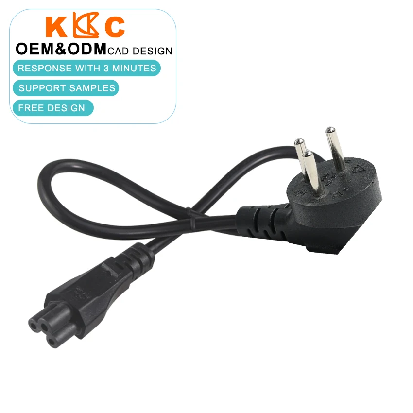 SII Certified Israel 3 Pin Plug to C5 Power Cord, Cloverleaf Supply ...