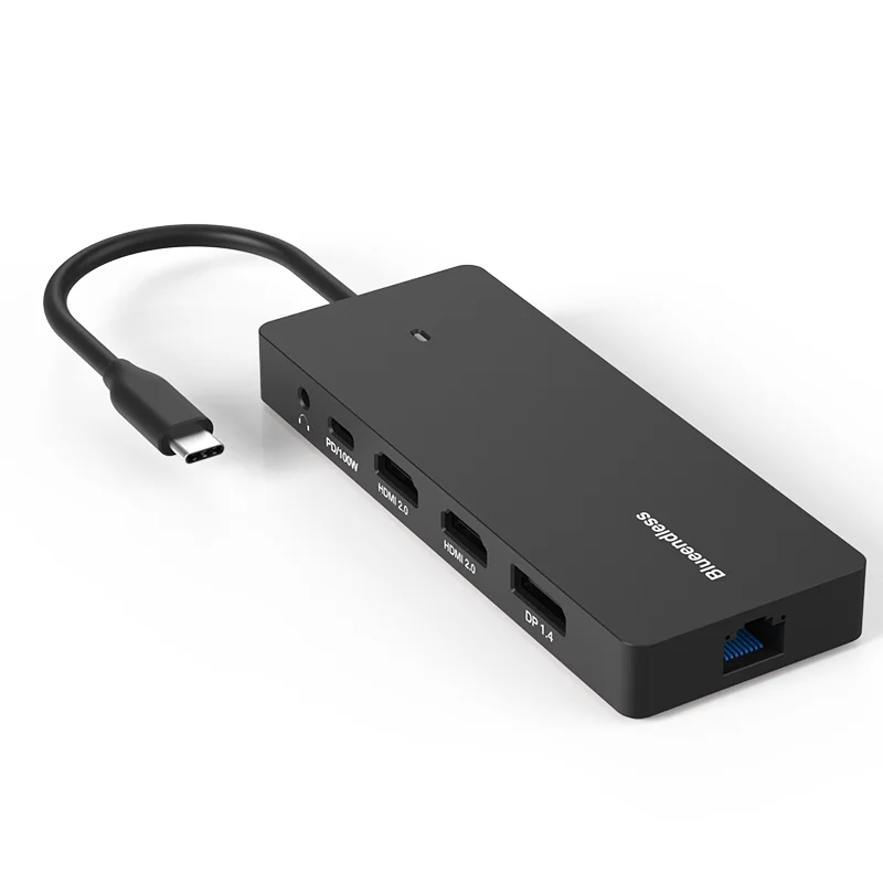 Full Aluminum Usb C Docking Station 11 In 1 Hub 3 Display Dp 4k60 Hd2.0 ...