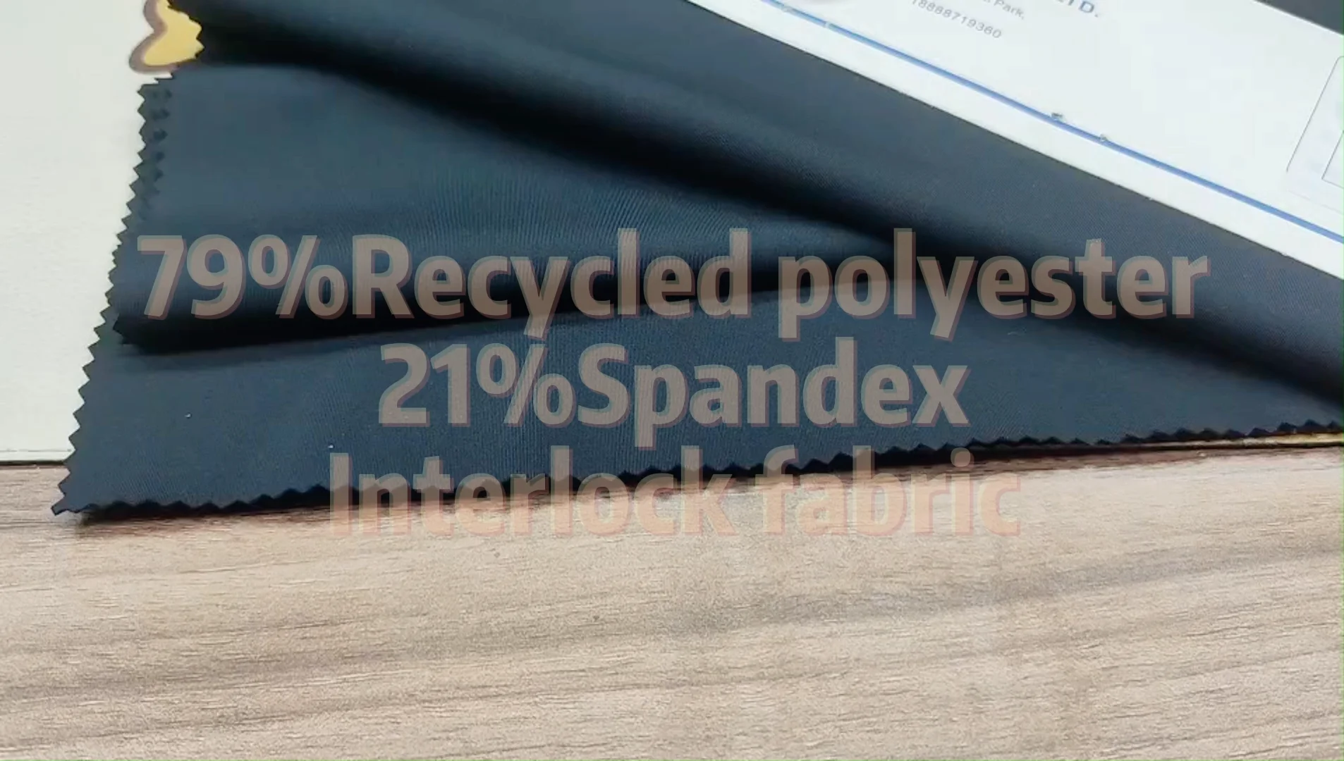 Mositure Wicking 79% Recycled Polyester 21% Spandex 4 Way Stretch ...