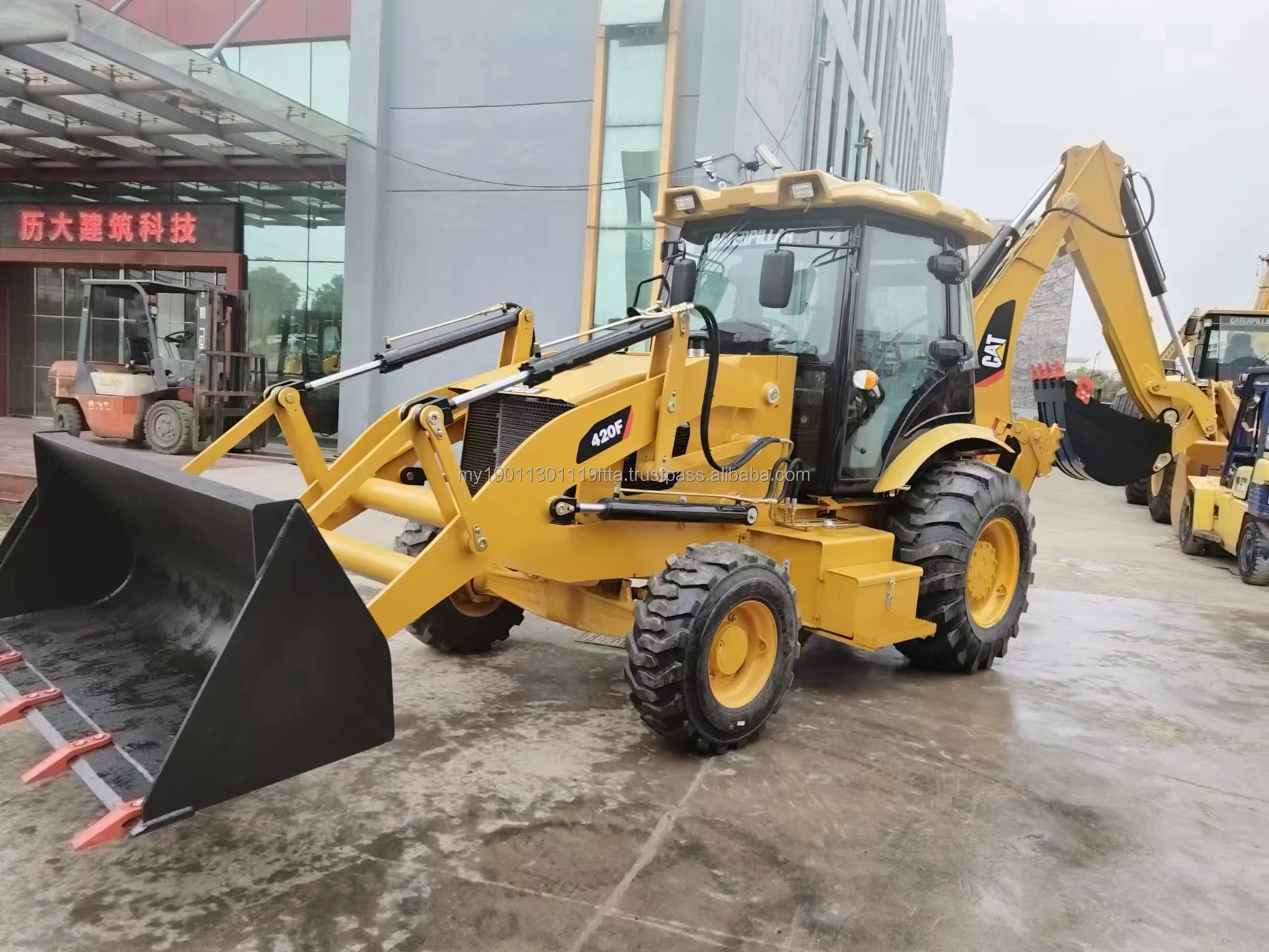 Backhoe 4x4 Used Caterpillar 420F 420E Backhoe Loader for Sale, Cheap ...