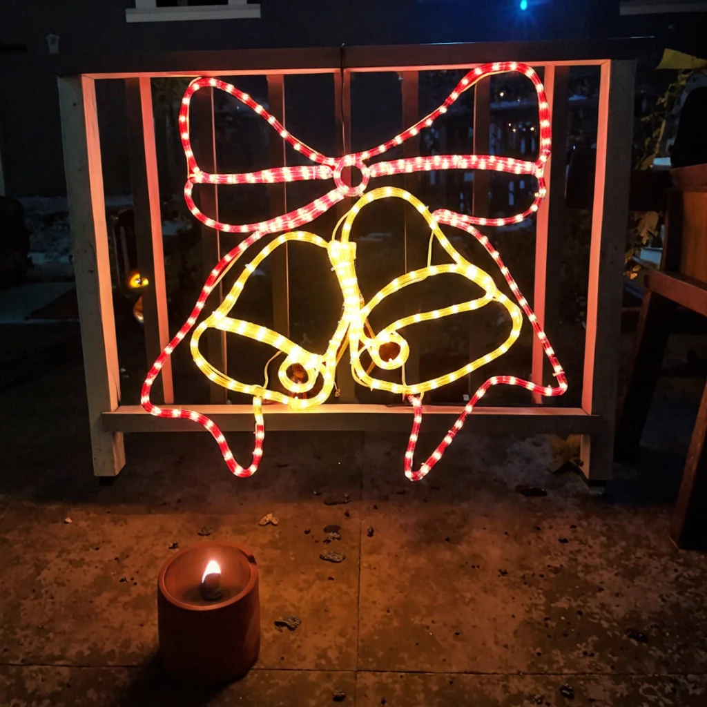 Outdoor Waterproof Led Jingle Bell Christmas Lights 2d Motif String ...