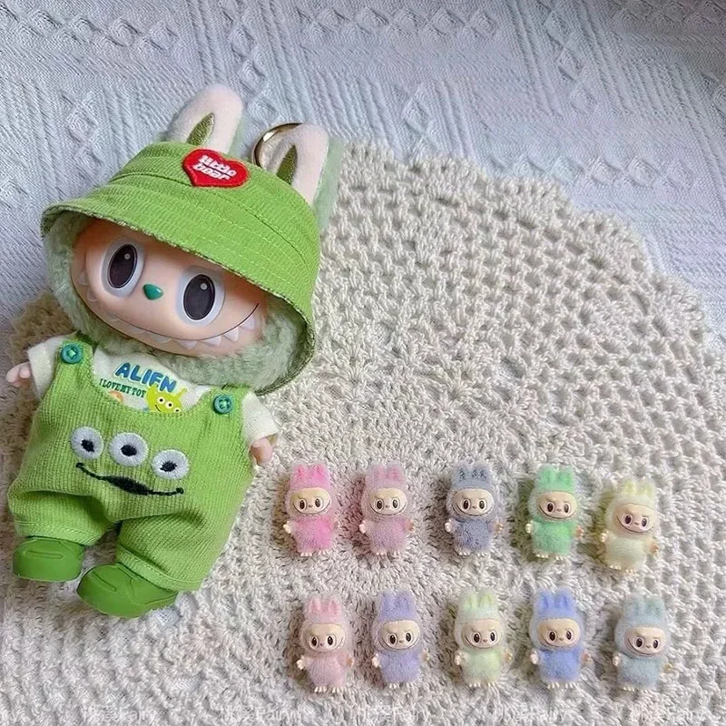 Promotional Toy Cartoon Mini Labubu Series Flocking Doll