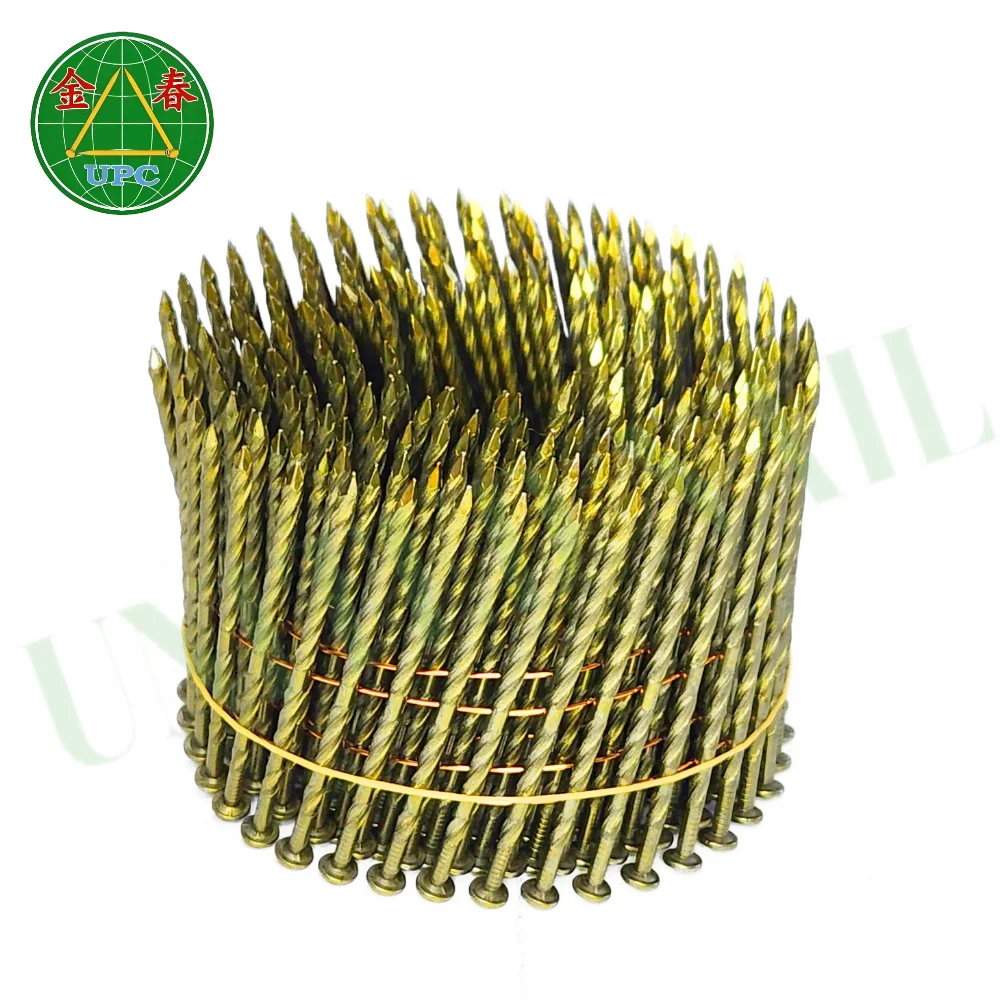 15 Degree 3 inch Coil Pallet Nails 4500pcs with Smooth/Ring/Spiral ...