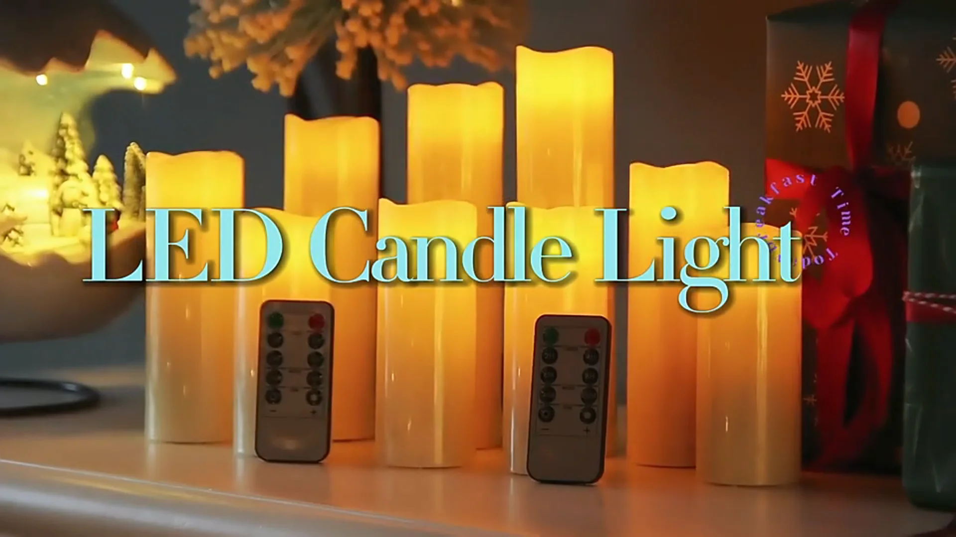 Led Pillar Flameless Taper Candles Electric Long Candles Led Wax ...