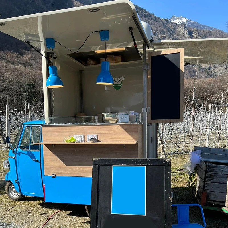Customized Tricycle Food Truck Coffee Food Truck Mobile Food Kiosk ...