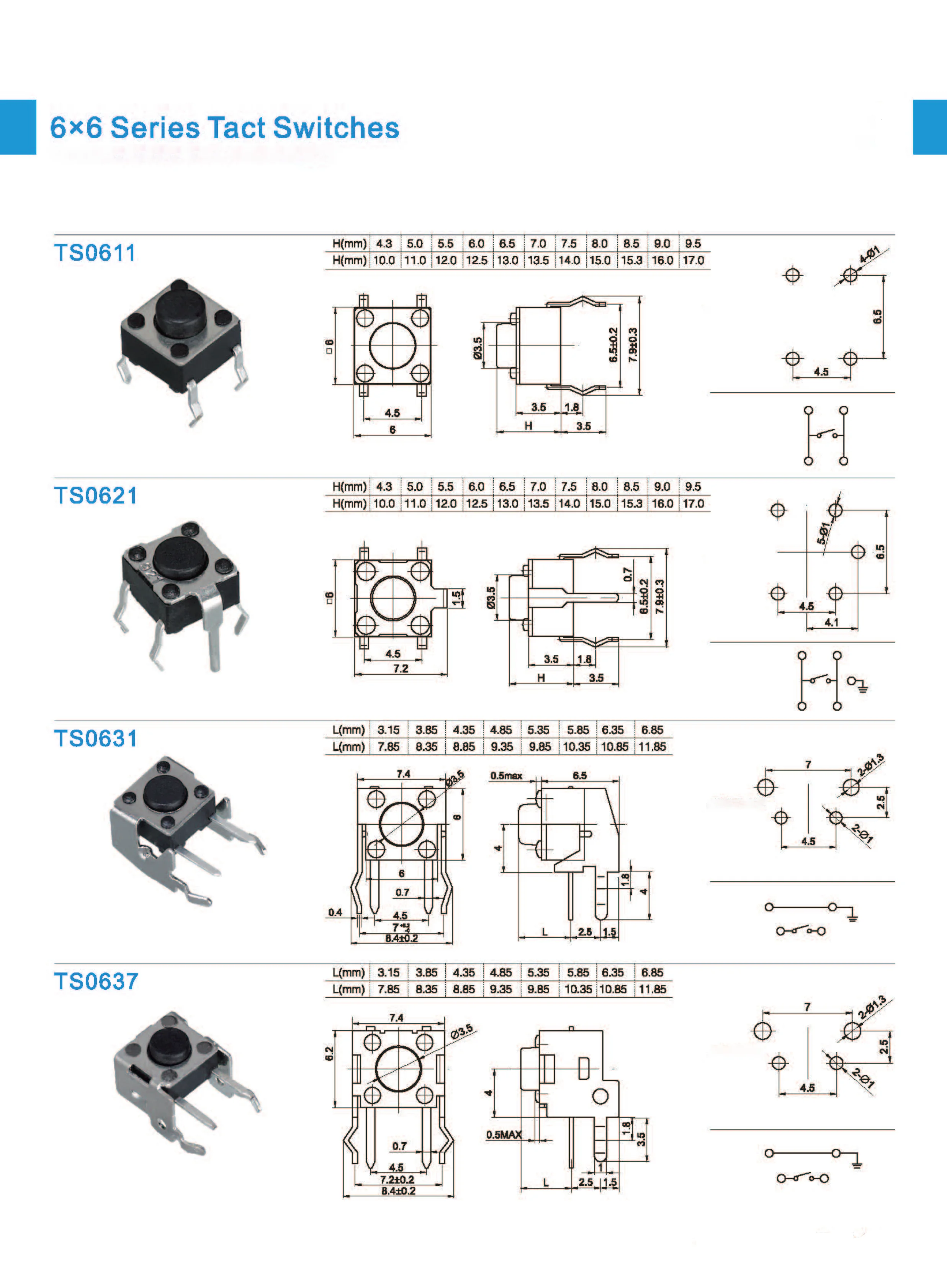 Tact Switch 6x6 Dip Smd Tactile Micro Push Button Micro Switch For ...